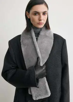 TOTEME Shearling Tuxedo Scarf