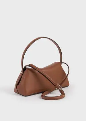TOTEME T-lock Grained-leather Shoulder