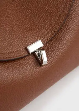 TOTEME T-lock Grained-leather Shoulder