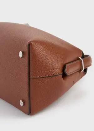TOTEME T-lock Grained-leather Shoulder