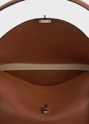 TOTEME T-lock Grained-leather Shoulder