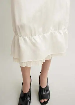 TOTEME Layered Satin Skirt