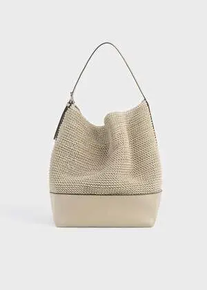 TOTEME Belted Woven Leather Tote