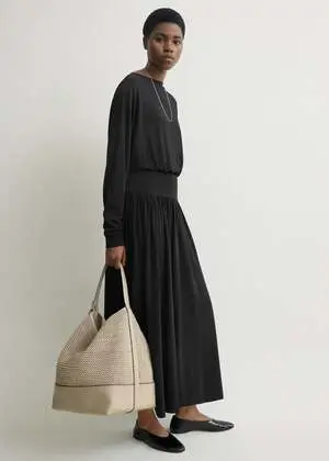 TOTEME Belted Woven Leather Tote