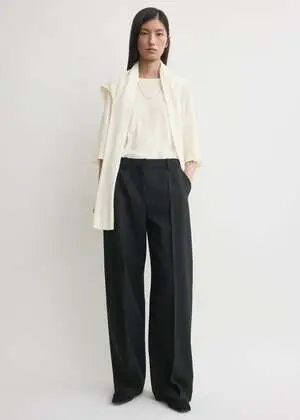 TOTEME Wide Tailored Trousers - Black