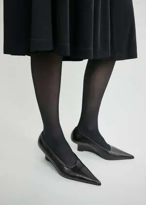 TOTEME Sharp Naplack Wedge Pumps