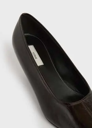 TOTEME Sharp Naplack Wedge Pumps