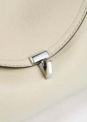 TOTEME T-lock Grained-leather Shoulder