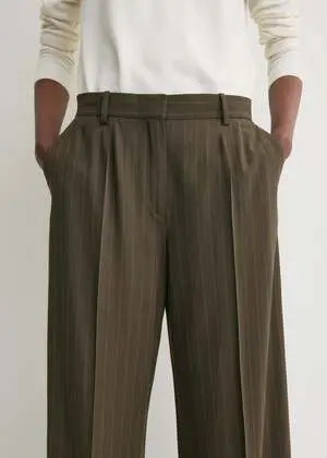 TOTEME Wide Pinstriped Trousers