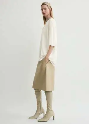 TOTEME Paneled Leather Skirt