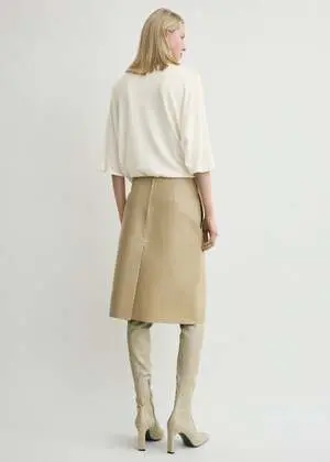 TOTEME Paneled Leather Skirt