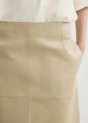 TOTEME Paneled Leather Skirt