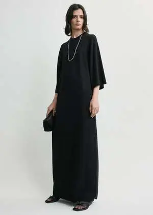 TOTEME Merino Knit Tee Dress - Black