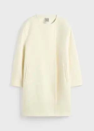 TOTEME Collarless Felt Coat
