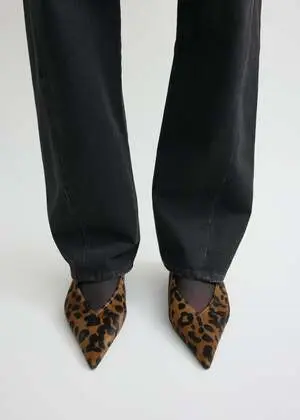 TOTEME Wedge-heel Pony Hair Slingbacks