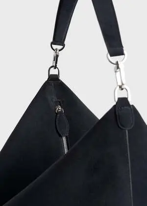TOTEME Bevel Suede Bag