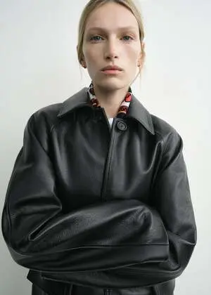 TOTEME Raglan Leather Coat