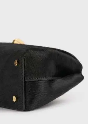 TOTEME Mini T-lock Pony Hair Clutch