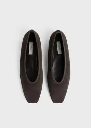 TOTEME Minimalist Suede Ballerinas