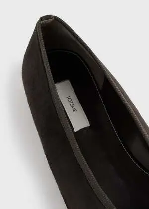 TOTEME Minimalist Suede Ballerinas