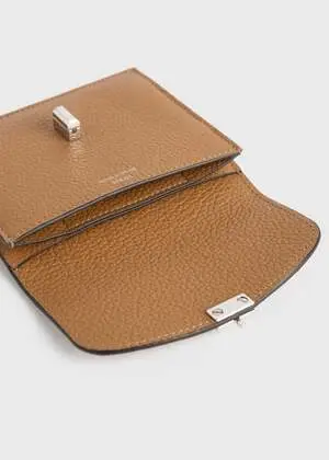 TOTEME T-lock Grained-leather Cardholder