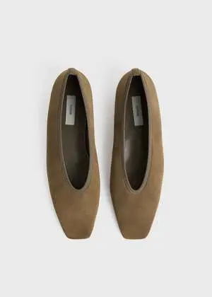 TOTEME Minimalist Suede Ballerinas