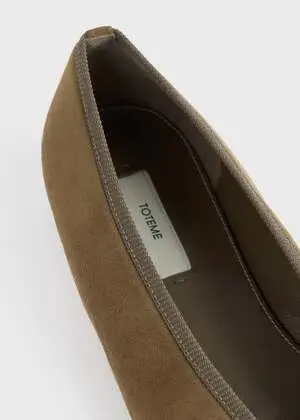 TOTEME Minimalist Suede Ballerinas