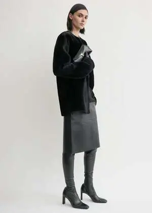 TOTEME Mini T-lock Naplack Clutch
