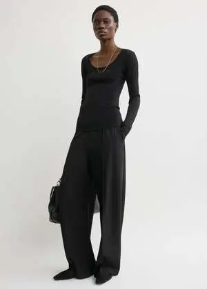 TOTEME Compact Knit Top - Black