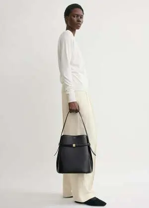 TOTEME Belted Leather Bucket Bag