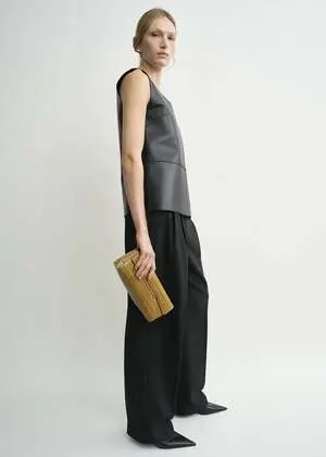 TOTEME Soft Croco-embossed T-clutch