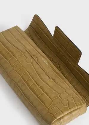 TOTEME Soft Croco-embossed T-clutch