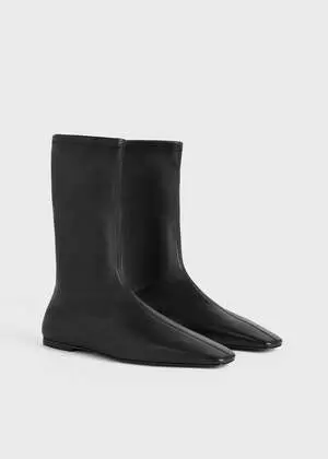 TOTEME Leather Sock Boots