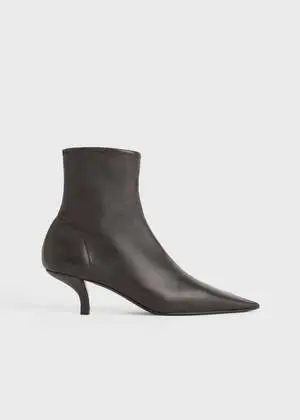 TOTEME Nappa Heeled Sock Boots - Bark