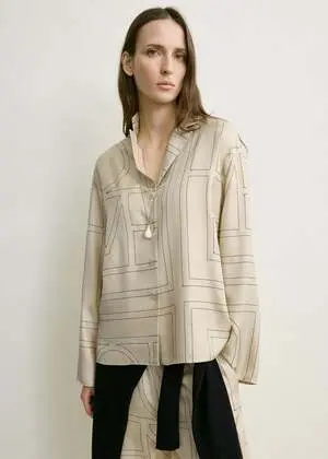 TOTEME Monogram Silk Pj Top