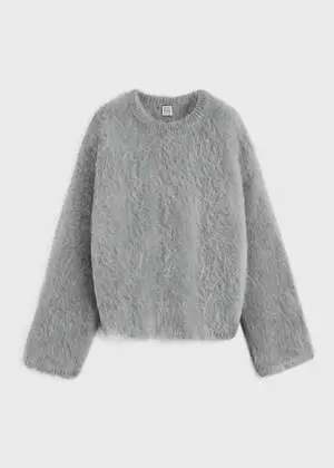 TOTEME Boxy Alpaca Knit Grey Mélange
