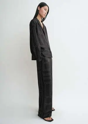 TOTEME Monogram Silk Pj Top