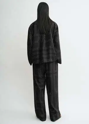 TOTEME Monogram Silk Pj Top