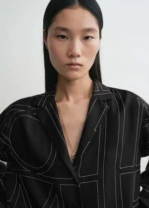 TOTEME Monogram Silk Pj Top