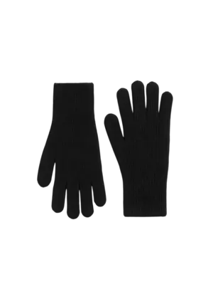 TOTEME Cashmere Ribbed Gloves - Black