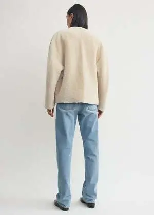TOTEME Teddy Shearling Clasp Jacket