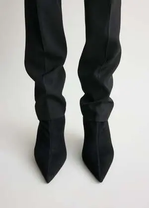TOTEME Suede Heeled Sock Boots