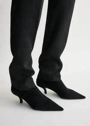 TOTEME Suede Heeled Sock Boots