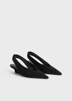TOTEME Wedge-heel Suede Slingbacks