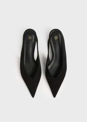 TOTEME Wedge-heel Suede Slingbacks