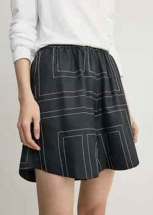TOTEME Monogram Silk Pj Shorts Black
