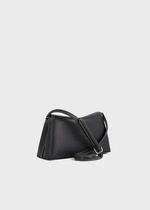 TOTEME T-lock Grained-leather Clutch Black