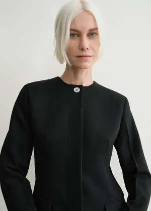TOTEME Collarless Cinched Jacket