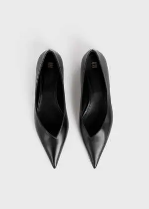 TOTEME Leather Asymmetric Ballerinas