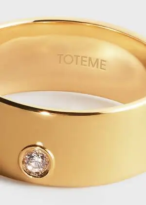 TOTEME Cigar Diamond Midi Ring 18kt
